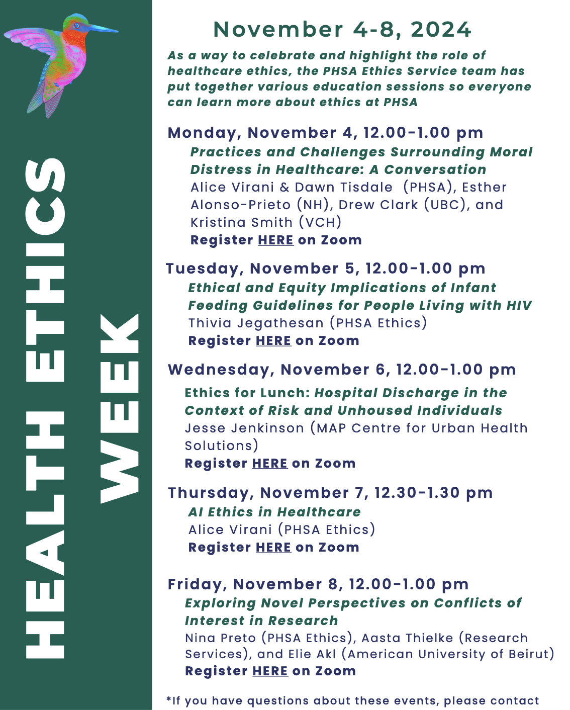 Health Ethics Week – Family Medicine Residency Site: Abbotsford-Mission